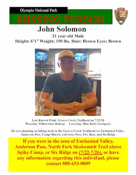 Search Underway For Missing Backpacker At Olympic National Park