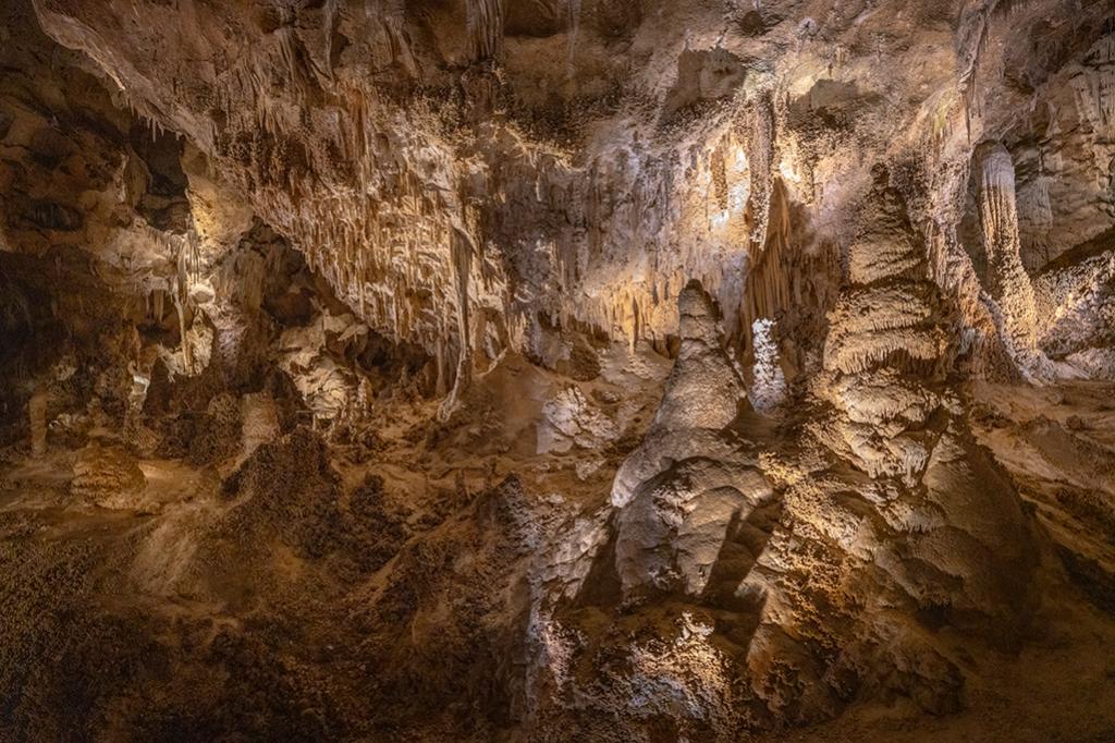 Speleothems (Cave Formations) Seen In The "Big Room" At Carlsbad ...